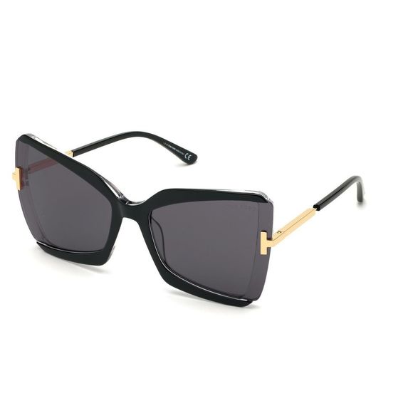 Tom Ford | Accessories | Tom Ford Square Sunglasses Ft76603a Black Gold ...